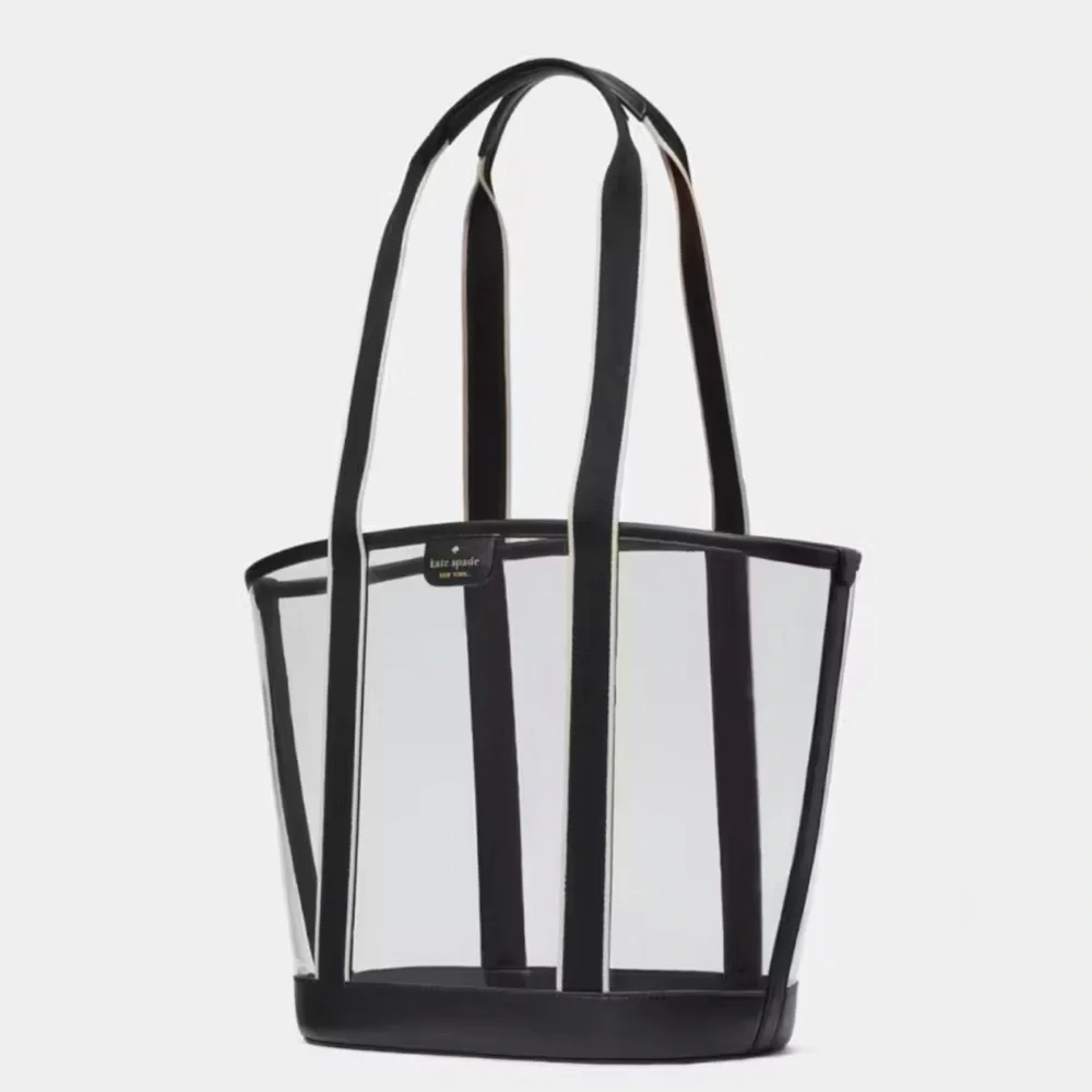kate spade | Bags | Kate Spade Clare Clear See Through Stadium Tote Bag ...